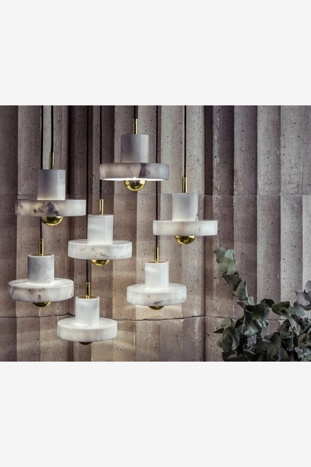 Tom Dixon,Stone Pendant Marble アパレル 空間デザイン ペンダントランプ シャンデリア サロン– DEMODEMIX